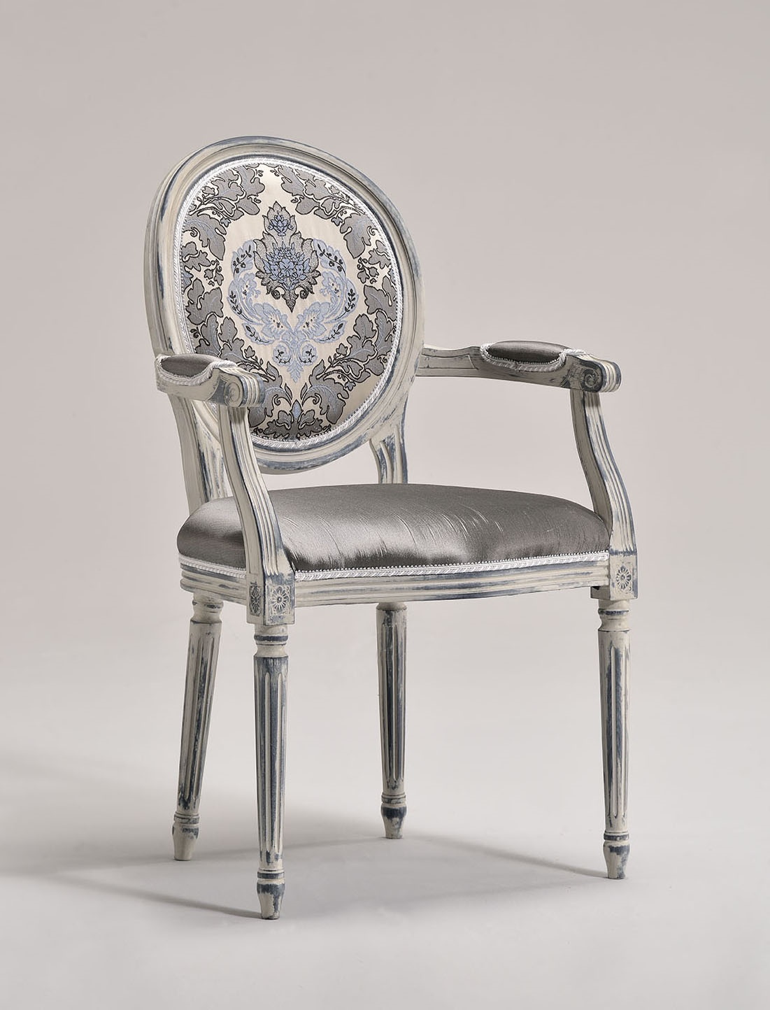Silla cabecera de la mesa, estilo Luis XVI, personalizable | IDFdesign