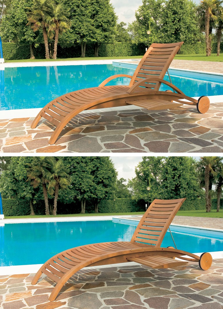 Tumbona para uso en exteriores, con lamas horizontales Motif | IDFdesign